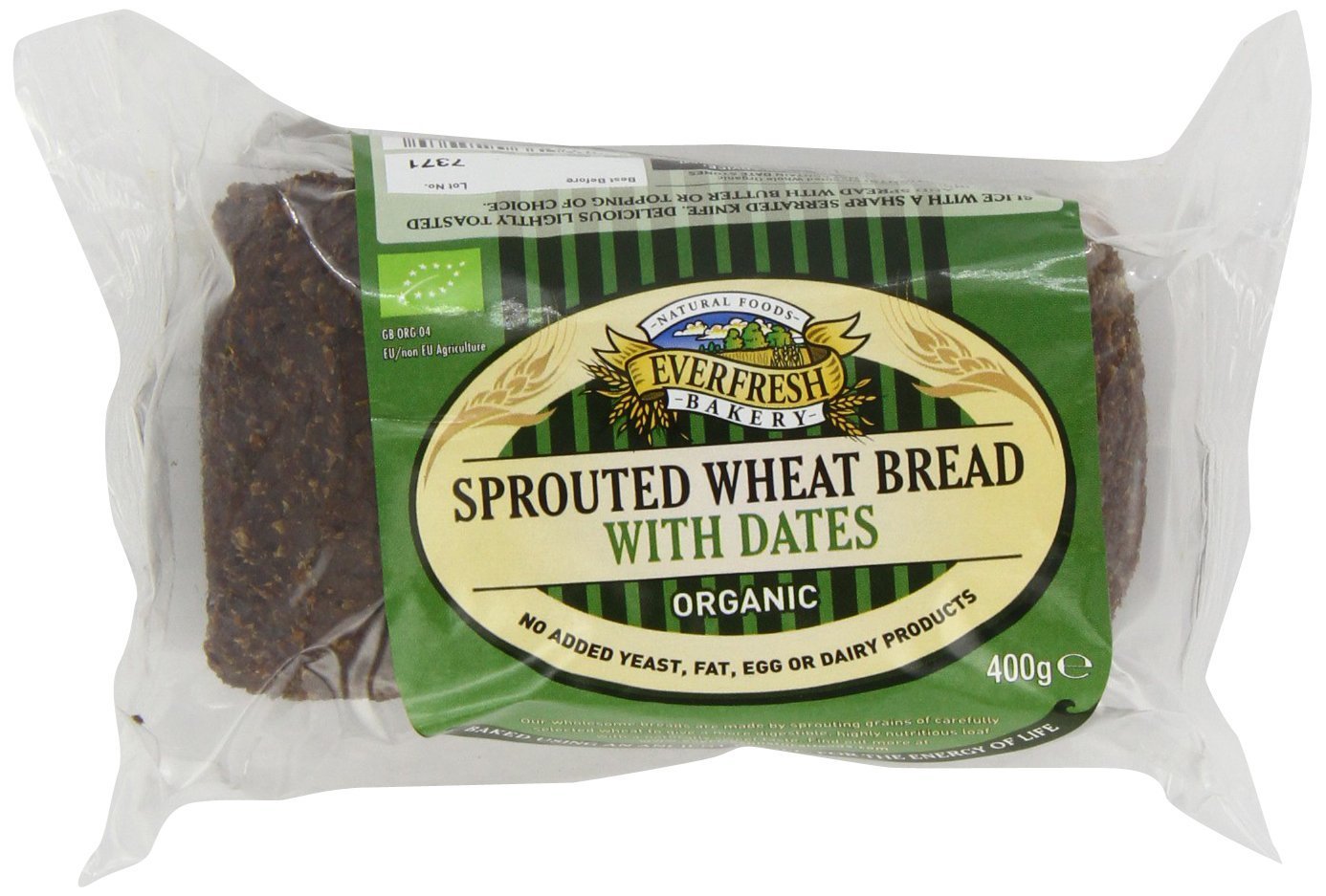 Amazon.com: Everfresh Bakery - Sprouted Wheat Bread with Dates - 400g ...