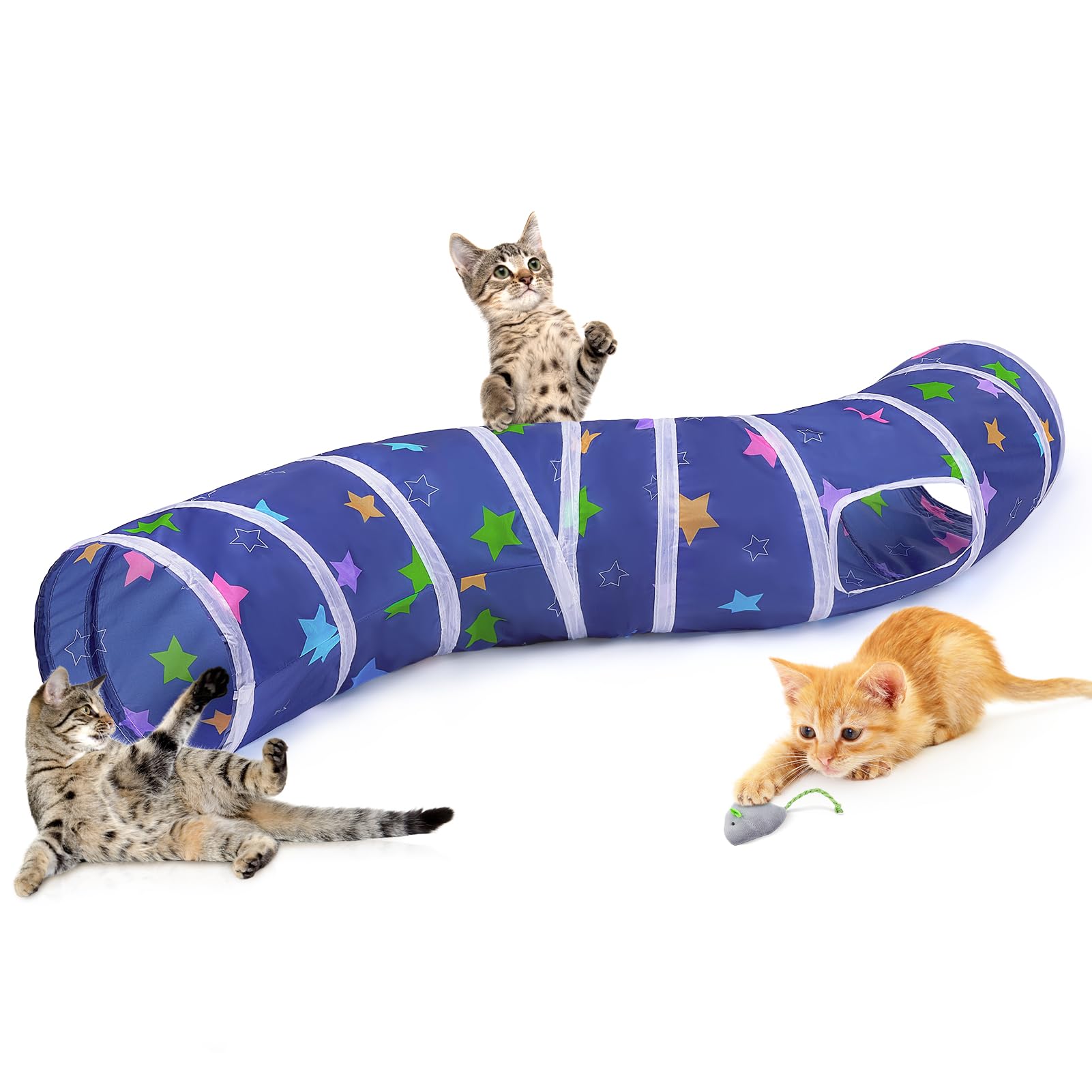 Snapklik.com : Glittme Cat Tunnel, Cat Tunnels For Indoor Cats, S-Shape ...