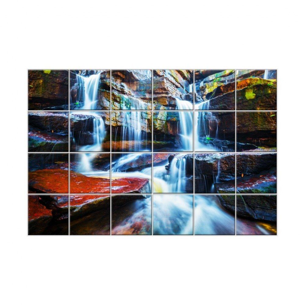NISH! Waterfall Wall Tile Mural #021 - Ceramic Tiles - Gloss Finish ...
