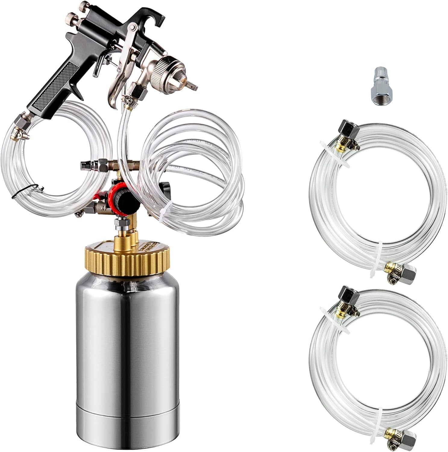 VEVOR Pressure Pot Tank 2L Pressure Pot Paint Sprayer 2 Quart Paint ...