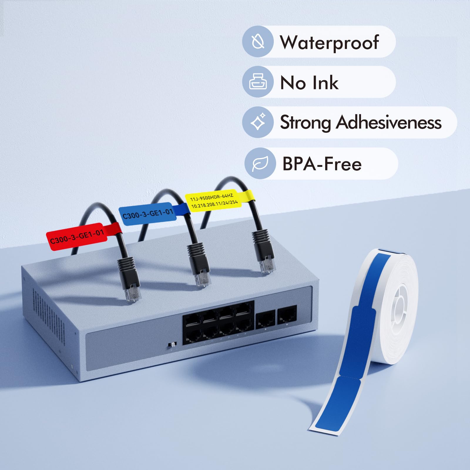 Snapklik.com : NIIMBOT Blue Cable Labels Maker Tape For D11/D110/D101 ...