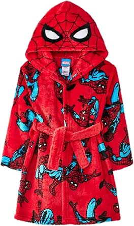 Amazon.com: Disney Spider-Man Toddler Boys' Cosplay Hooded Robe - Red ...