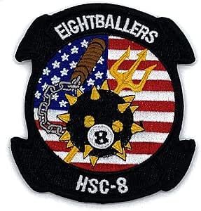 Amazon.com: HSC-8 Eightballers Squadron Patch US Flag – with Hook and ...
