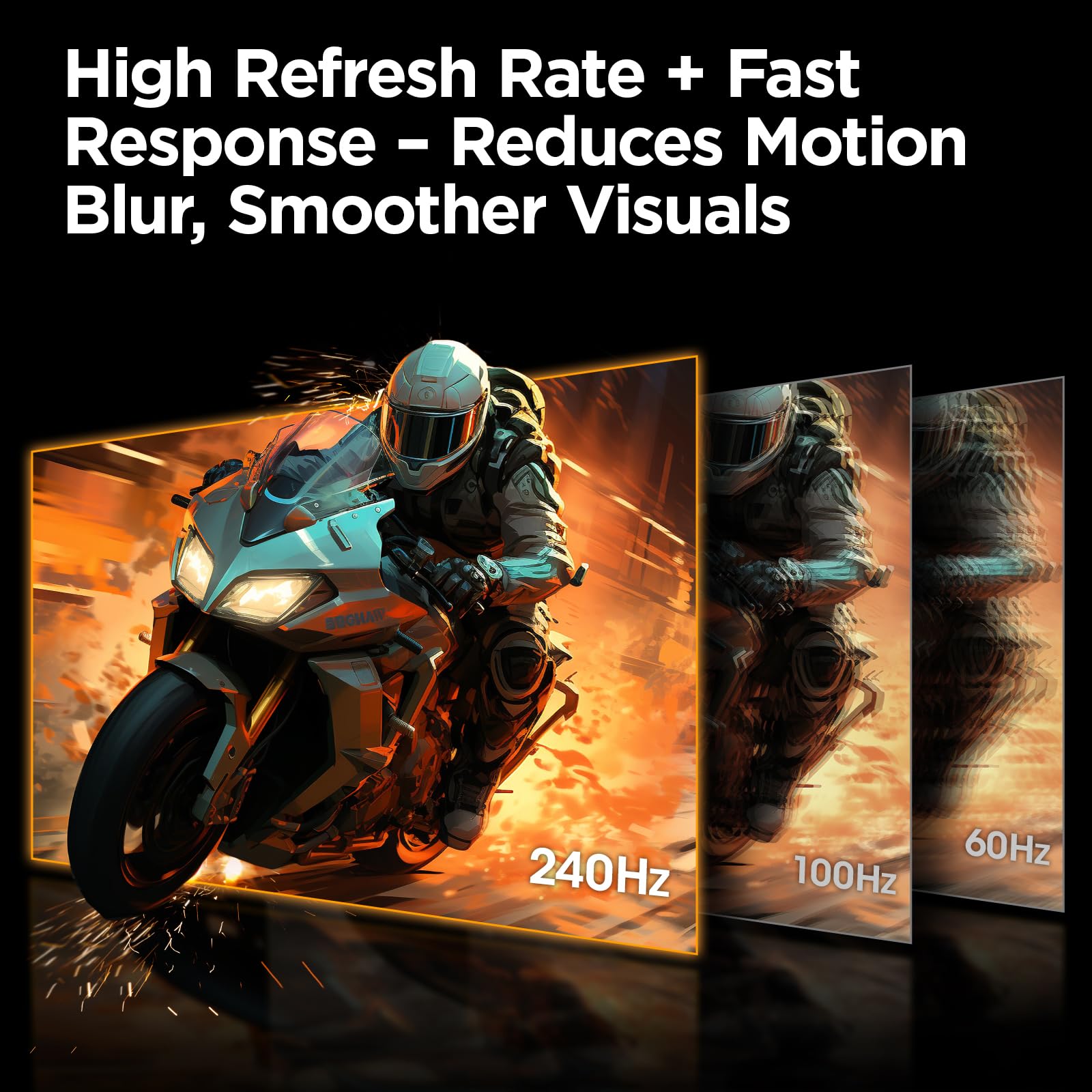 Snapklik.com : 24" Gaming Monitor, 240Hz 1ms Response, FHD HDR400 ...