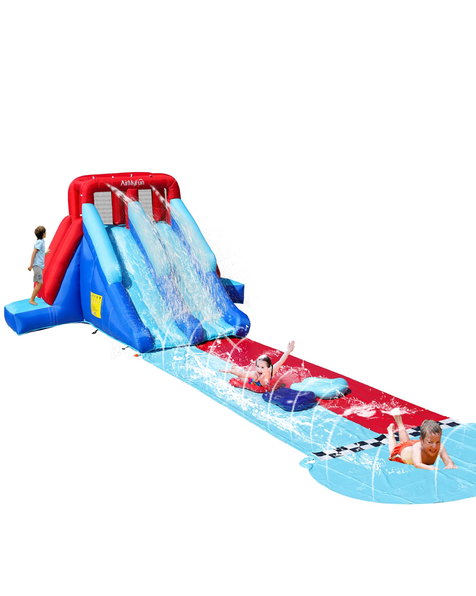 AirMyFun Inflatable Water Slide, Bounce House for Kids 5-12 with Double ...