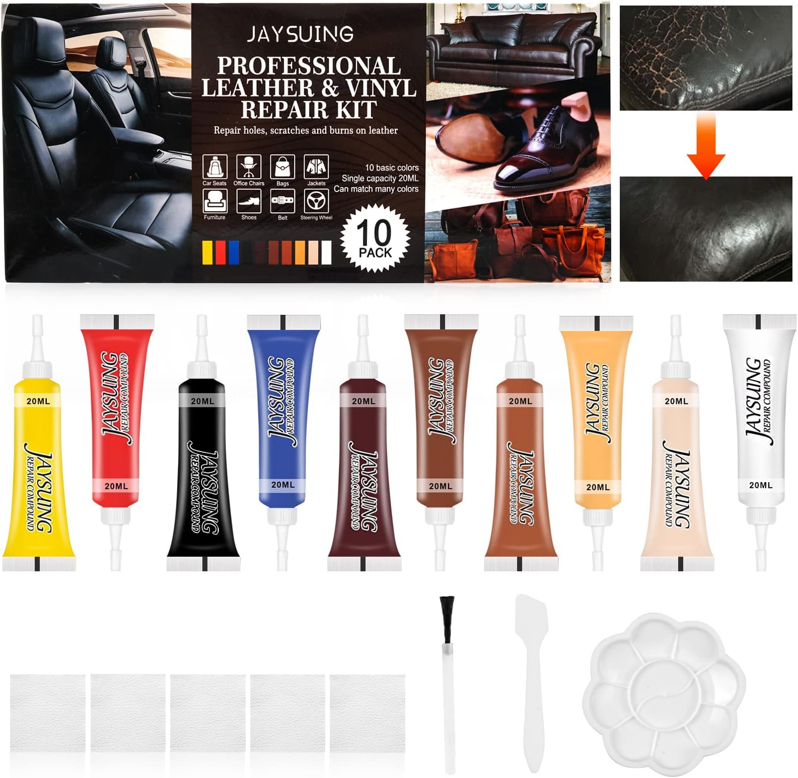 Endhokn Kit Riparazione Pelle, Kit di Riparazione in Pelle e Vinile ...