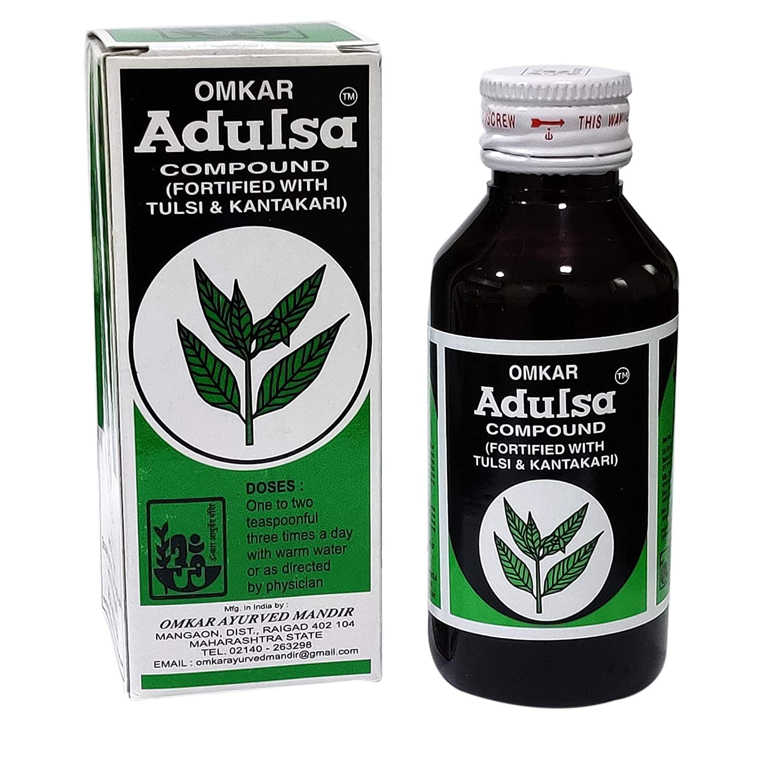 Buy Omkar Adulsa Compound Cough Syrup | Ayurvedic Cough Syrup | 400 ML ...