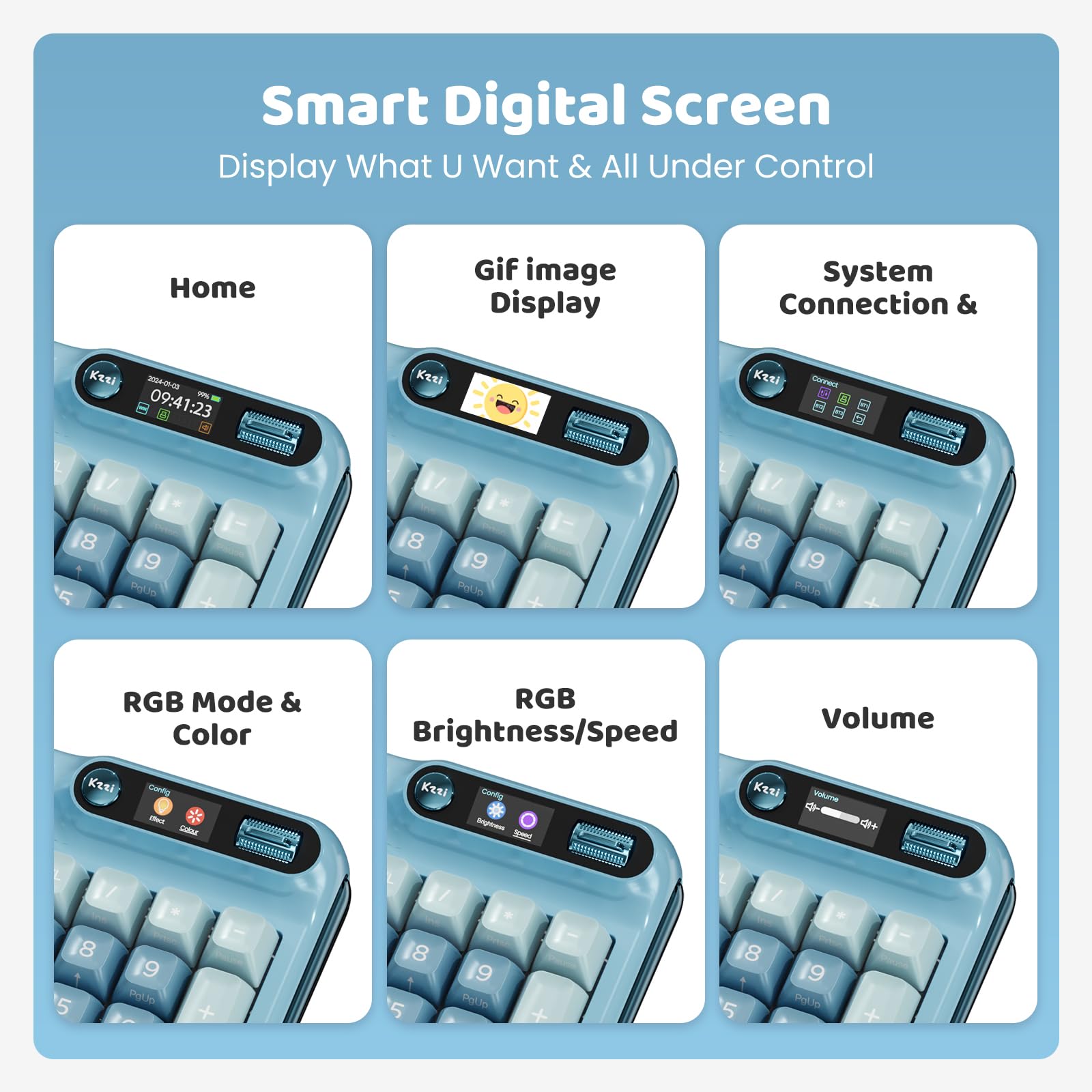 Snapklik.com : KZZI RK Royal Kludge Z98 Wireless Gaming Keyboard, 94 ...