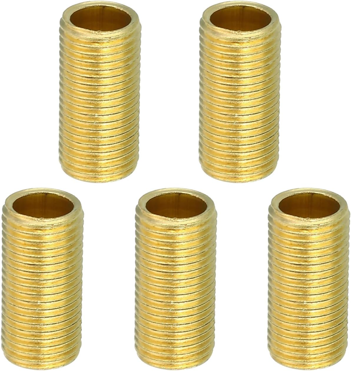 PATIKIL M10 Fine Thread Lamp Pipe, 5 Pack 20mm Threaded Hollow Tube ...