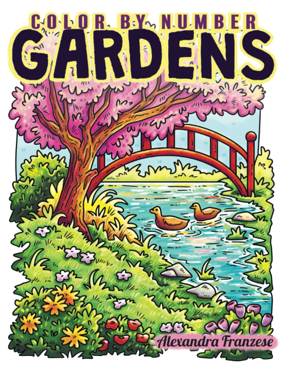 Amazon | Color By Number Gardens: Beautiful Nature Scenes and Cute ...