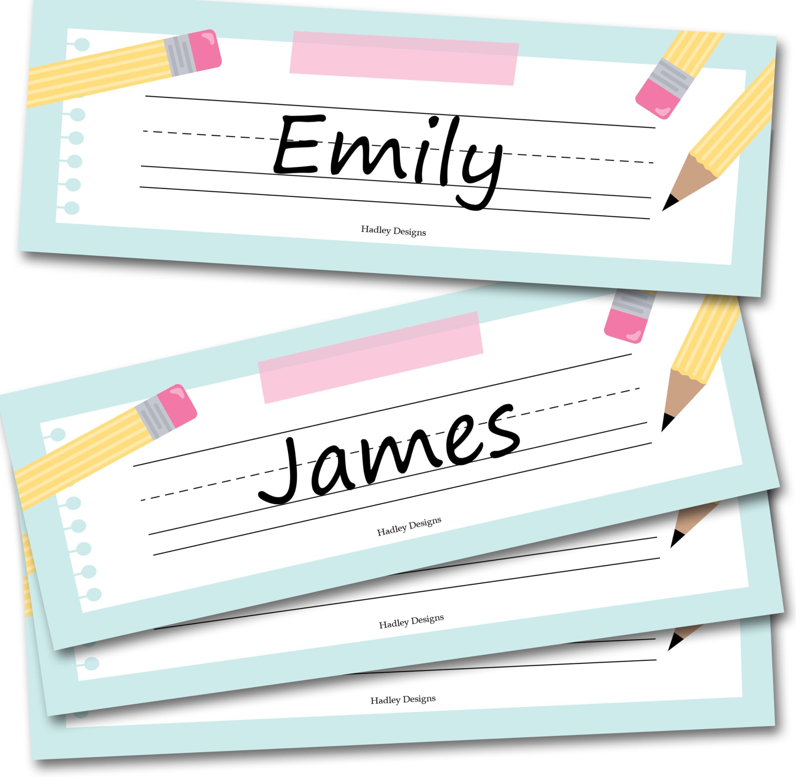 Amazon.com: Pack of 50 Hot Air Balloon Style Nameplates for Student ...
