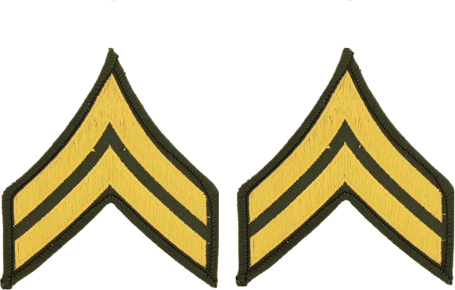 Amazon.com: United States Army Rank E4 Corporal Patches, Dress Green ...