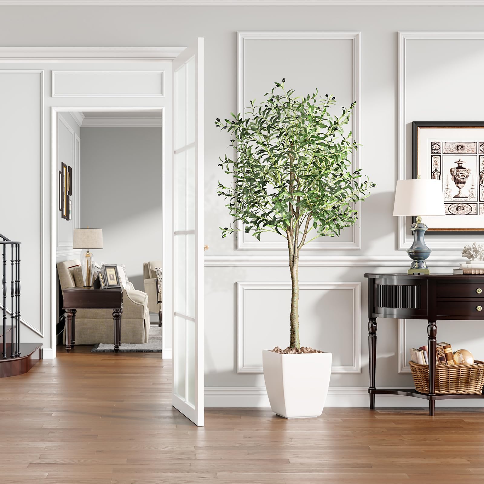 Amazon.com: Weilv 6FT Ficus Tree Artificial Faux Trees Indoor ...