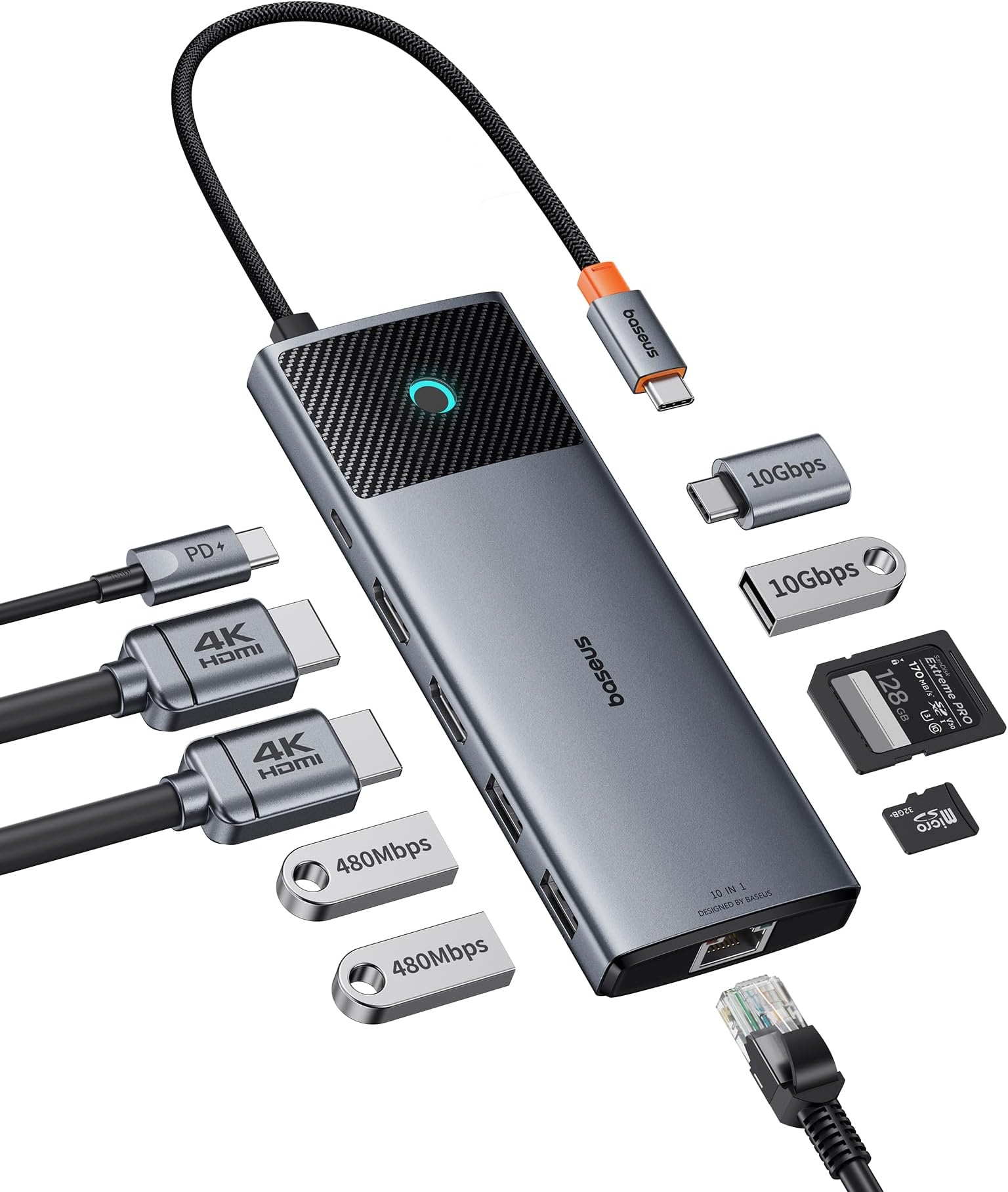 SATECHI Triple 4K Dockingstation, USB-C Dockingstation 13-in-1, mit ...