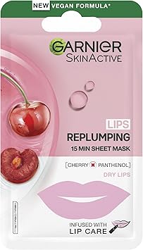 Garnier SkinActive Moisture Bomb Cherry Lip Mask, Enriched With Cherry ...