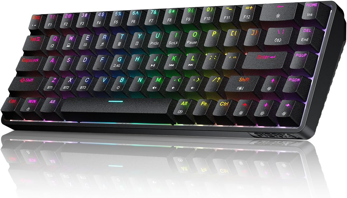 Amazon.com: DIERYA DK68 Wireless Mechanical Keyboard, 60% Gaming ...