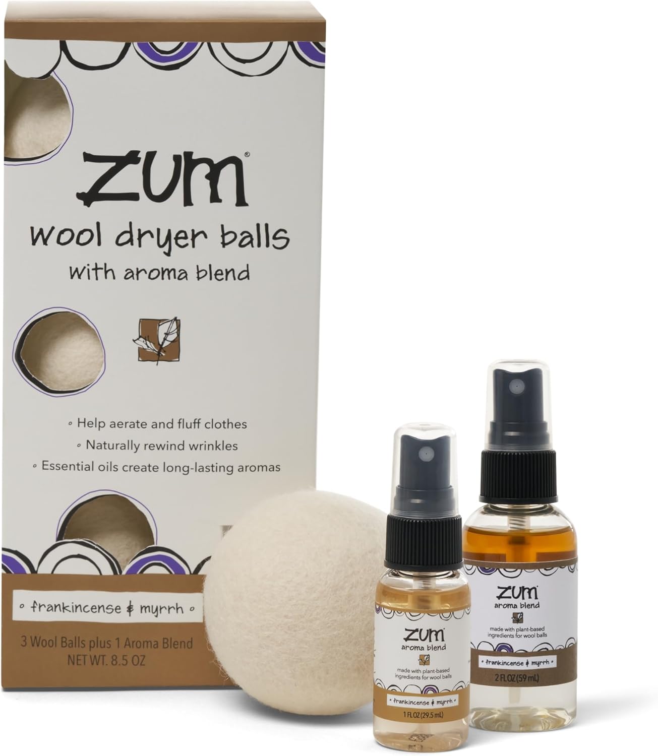 Amazon.com: Indigo Wild Zum Laundry Dryer Balls Kit - Wool Laundry ...