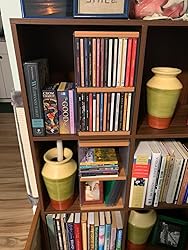 Amazon.com: AREAJD Retro Walnut-colored MDF CD Holder Desk Rack ...