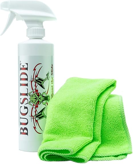 BugSlide 16oz Trigger Spray Bottle With Microfiber Cloth, Cleaner and ...