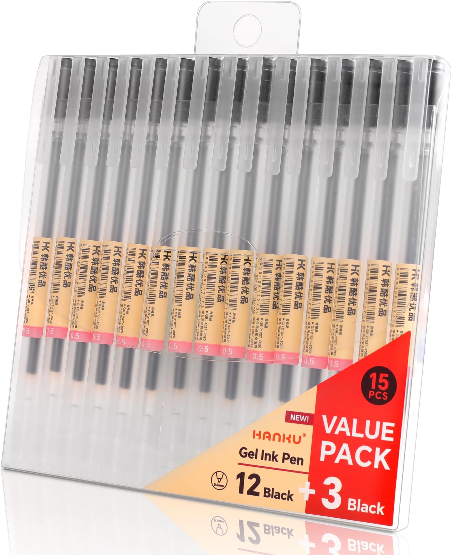 Amazon.com: 15Pcs Premium Black Gel Pens,0.5 mm Extra Fine Point Pens ...