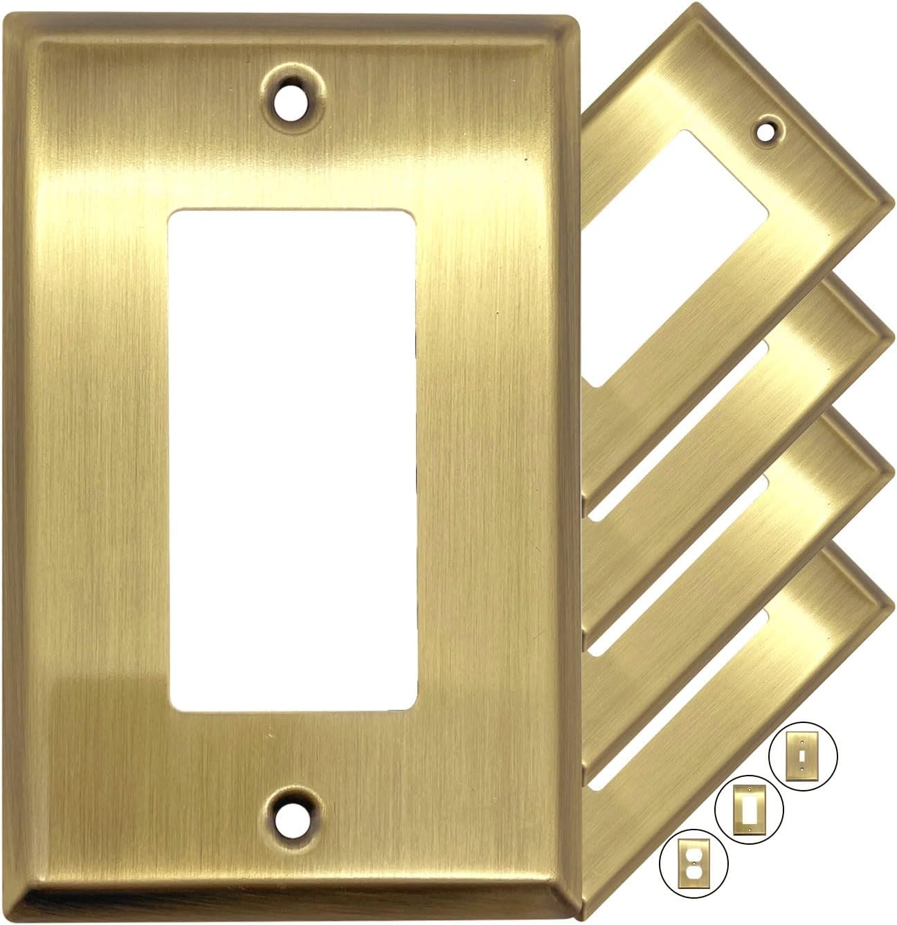 Rio Salto BRASS Metal Metal Gold Rocker Decora 1-Gang MID SIZE Light ...