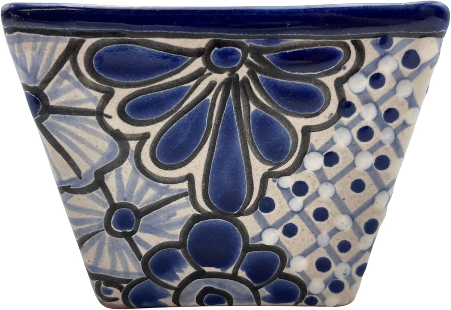 Amazon.com : Talavera Square Tapered Planter Pot Mexican Pottery Folk ...