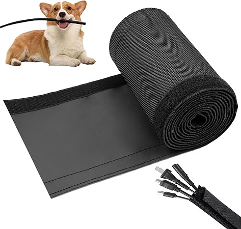 Flauzmann 1.5" - 6.6ft Dog and Cat Cord Protectors from Pets No Chew ...