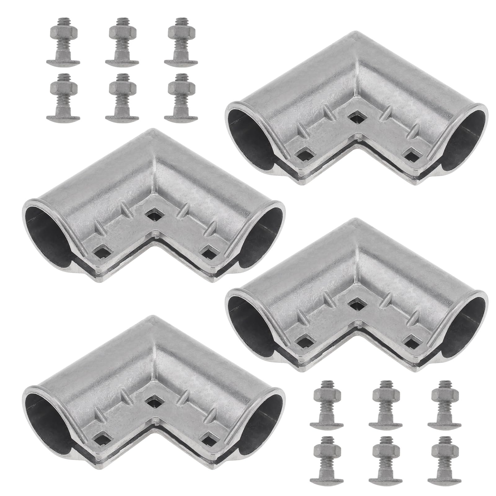 HOJLKLD Chain Link Fence Gate Corner, 4 Pack Aluminum Gate Elbow with ...