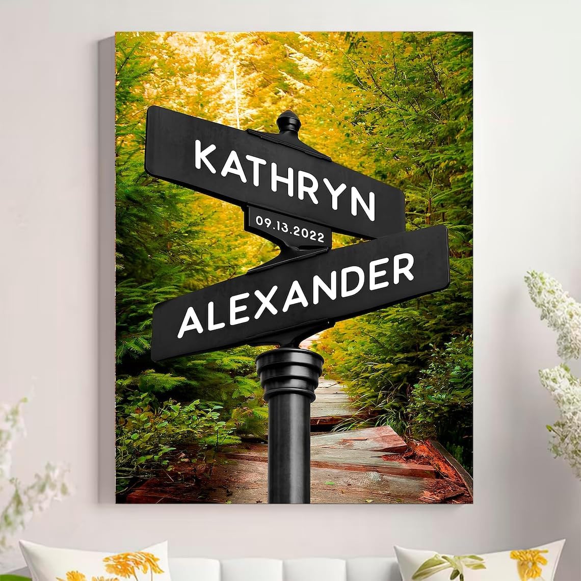 Amazon.com: Personalized Crossroad Couples Street Sign Vintage ...