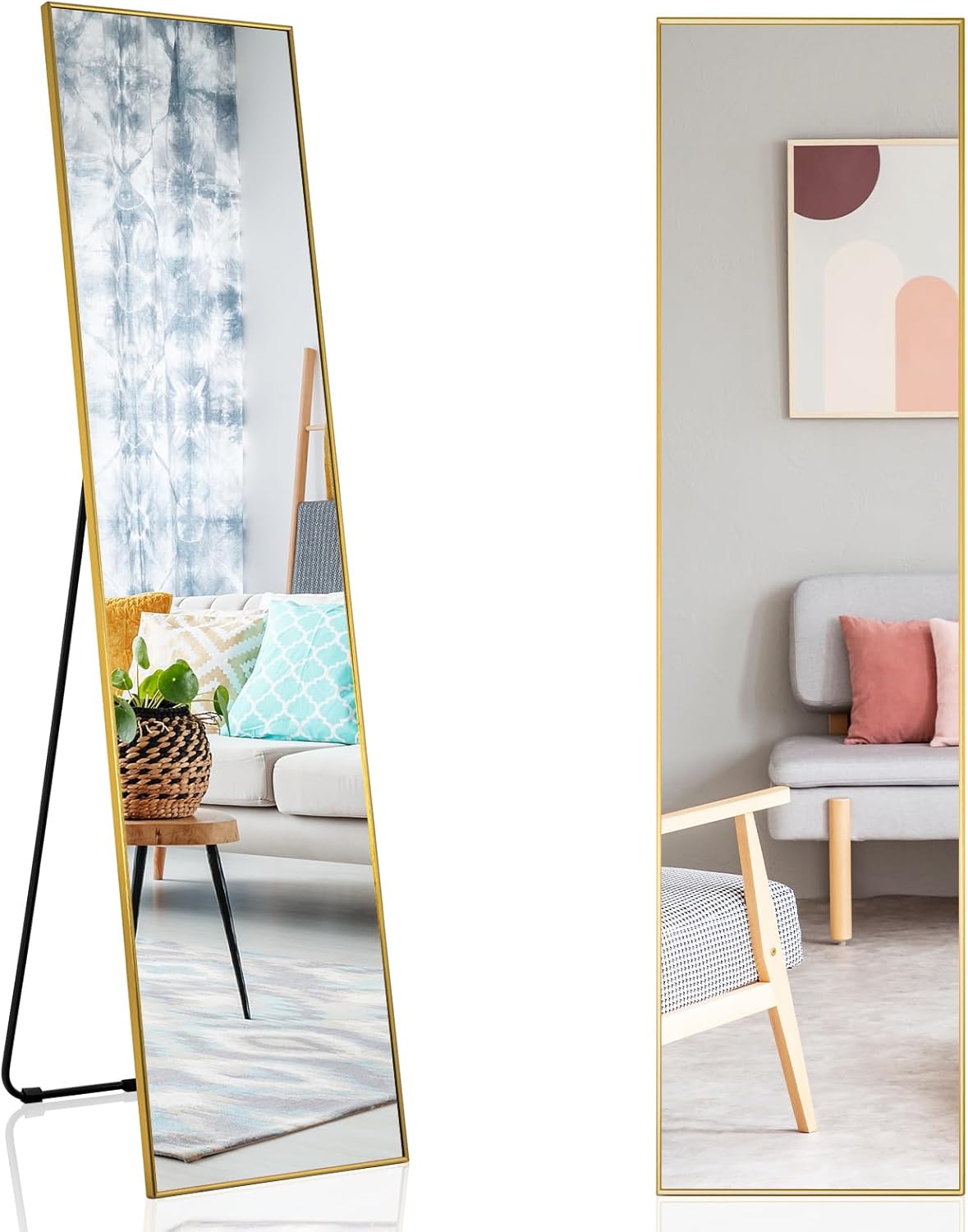 Multigot Full Length Mirror, Free Standing Floor Mirror with U-shaped ...