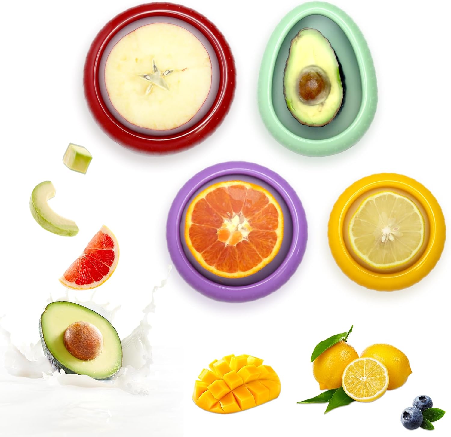 Amazon.com: AWLGAK Avocado Saver and Onion Holder -Set of 4 Reusable ...