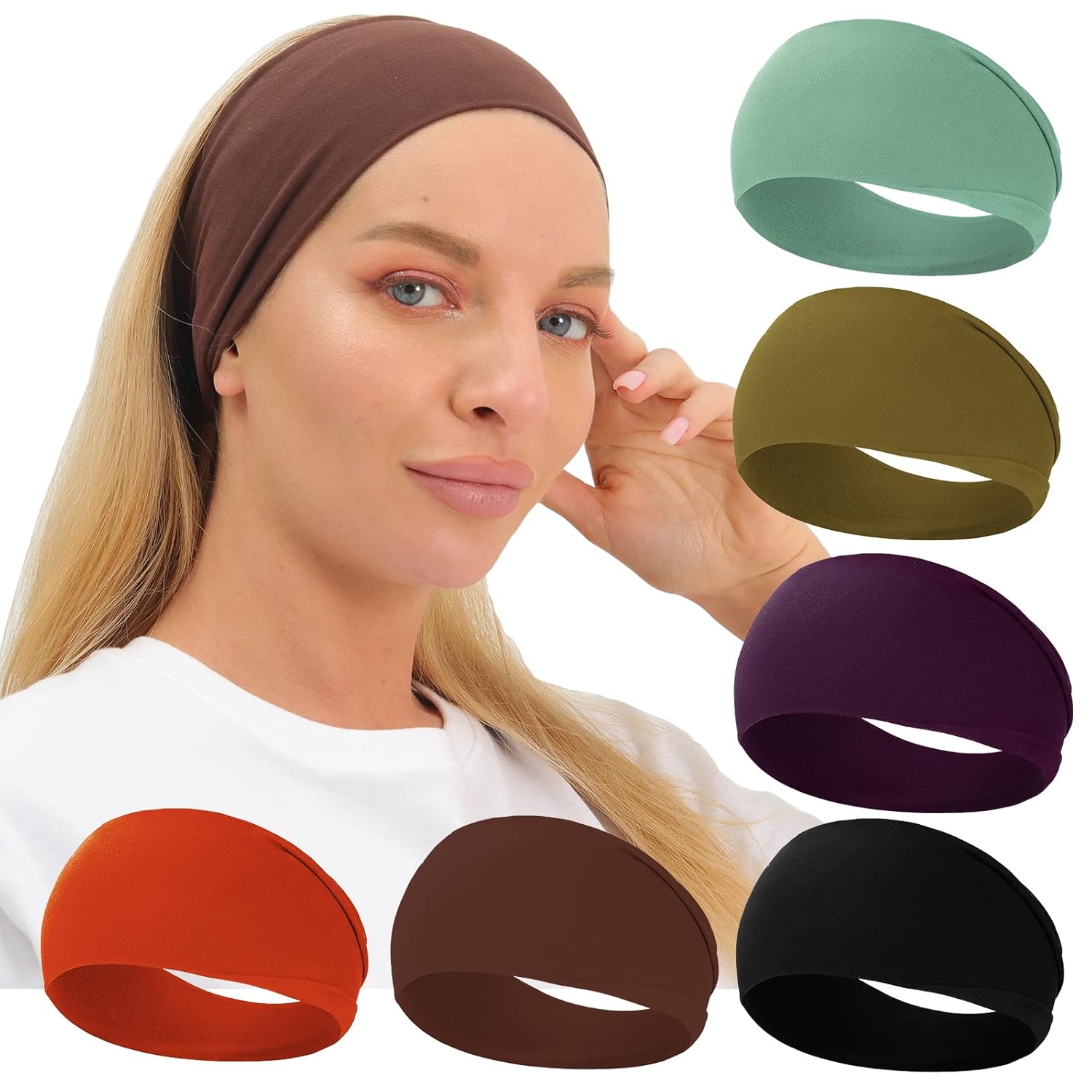 Amazon.com : RITOPER Head Bands for Women's Hair, Extra Soft Workout ...