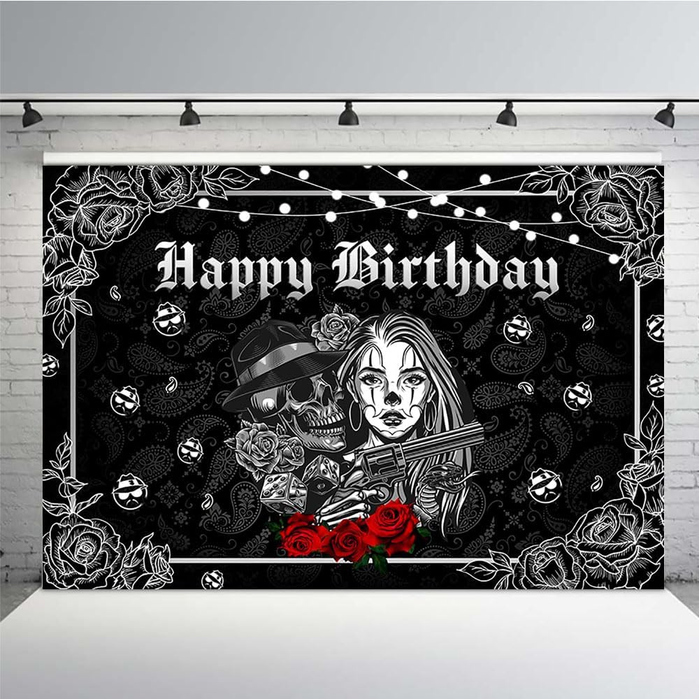 Amazon.com : MEHOFOND 7x5ft Cholo Happy Birthday Backdrop Rose Flower ...