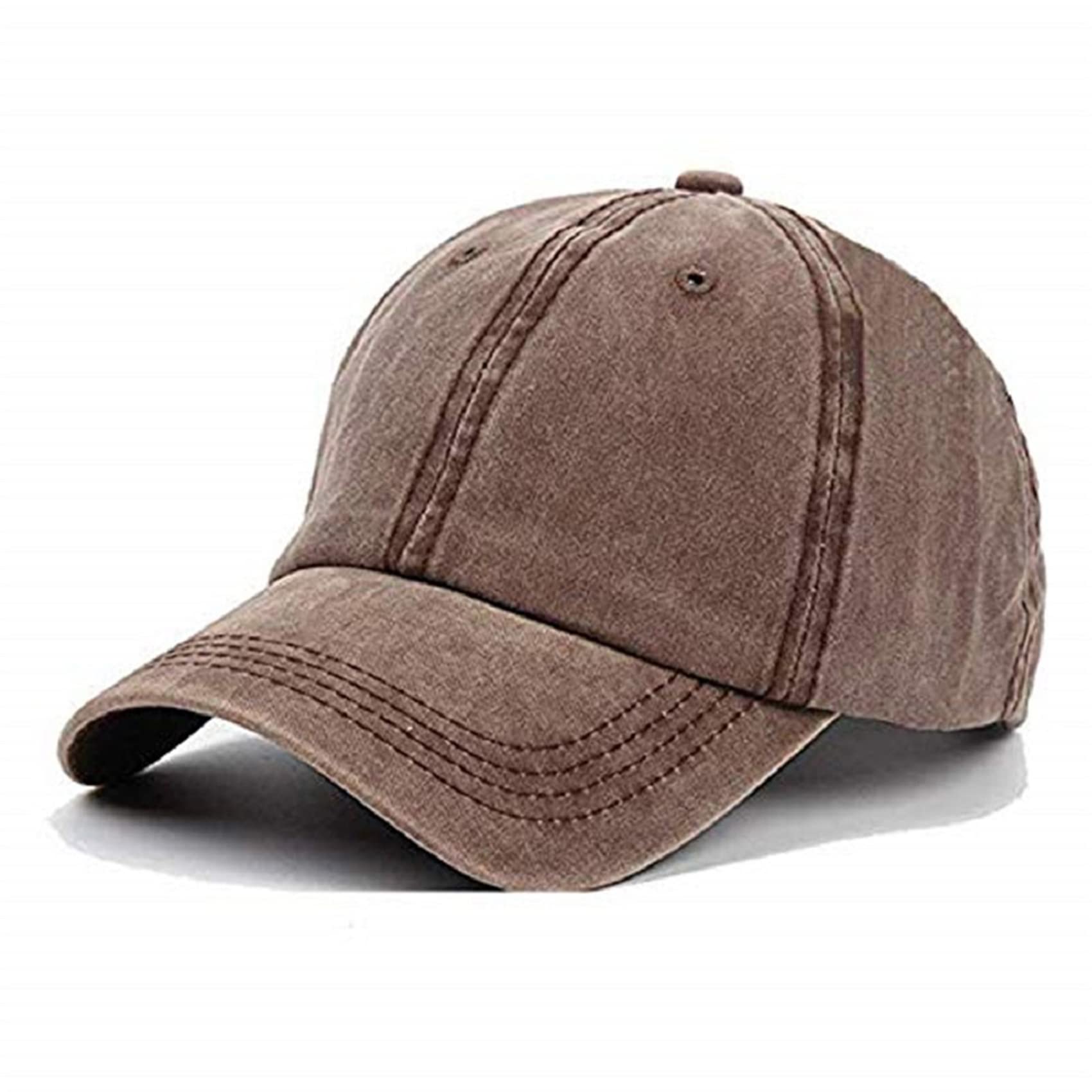 Unisex Vintage Washed Distressed Baseball-Cap Twill Adjustable Dad-Hat