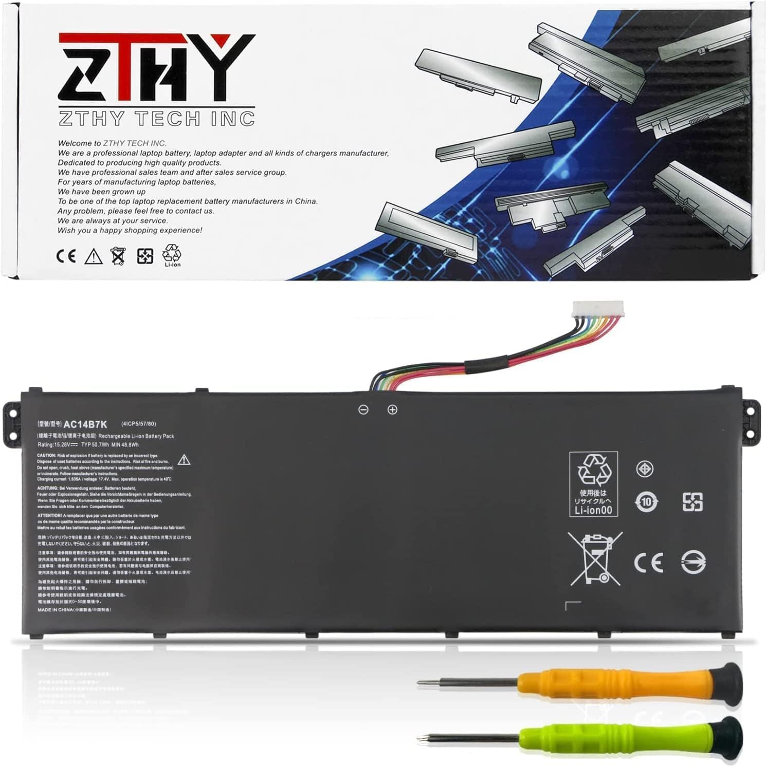 Amazon.com: AC14B7K Laptop Battery Replacement for Acer Swift 3 SF313 ...