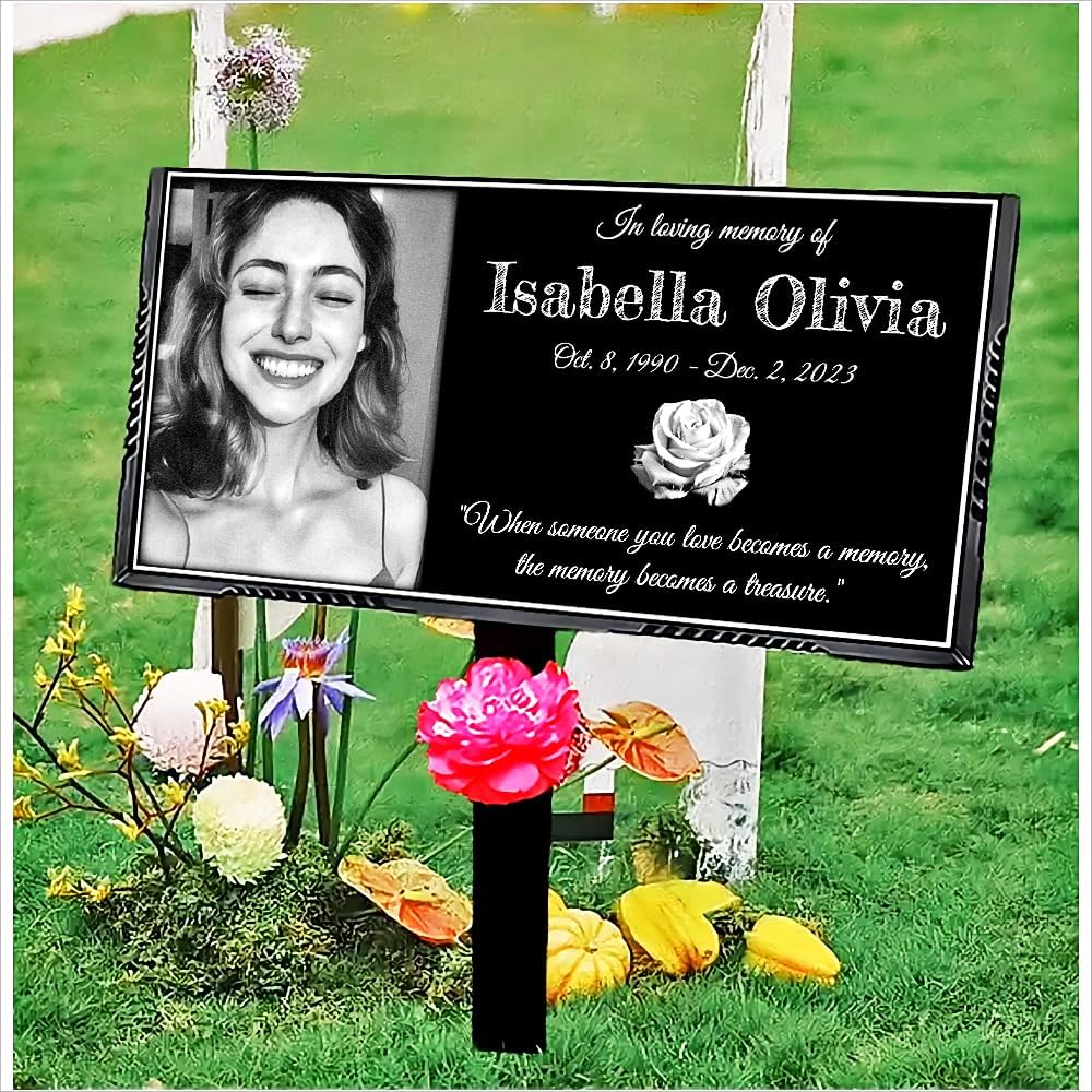 Amazon.com: Personalized Grave Markers for Cemetery for Humans ...