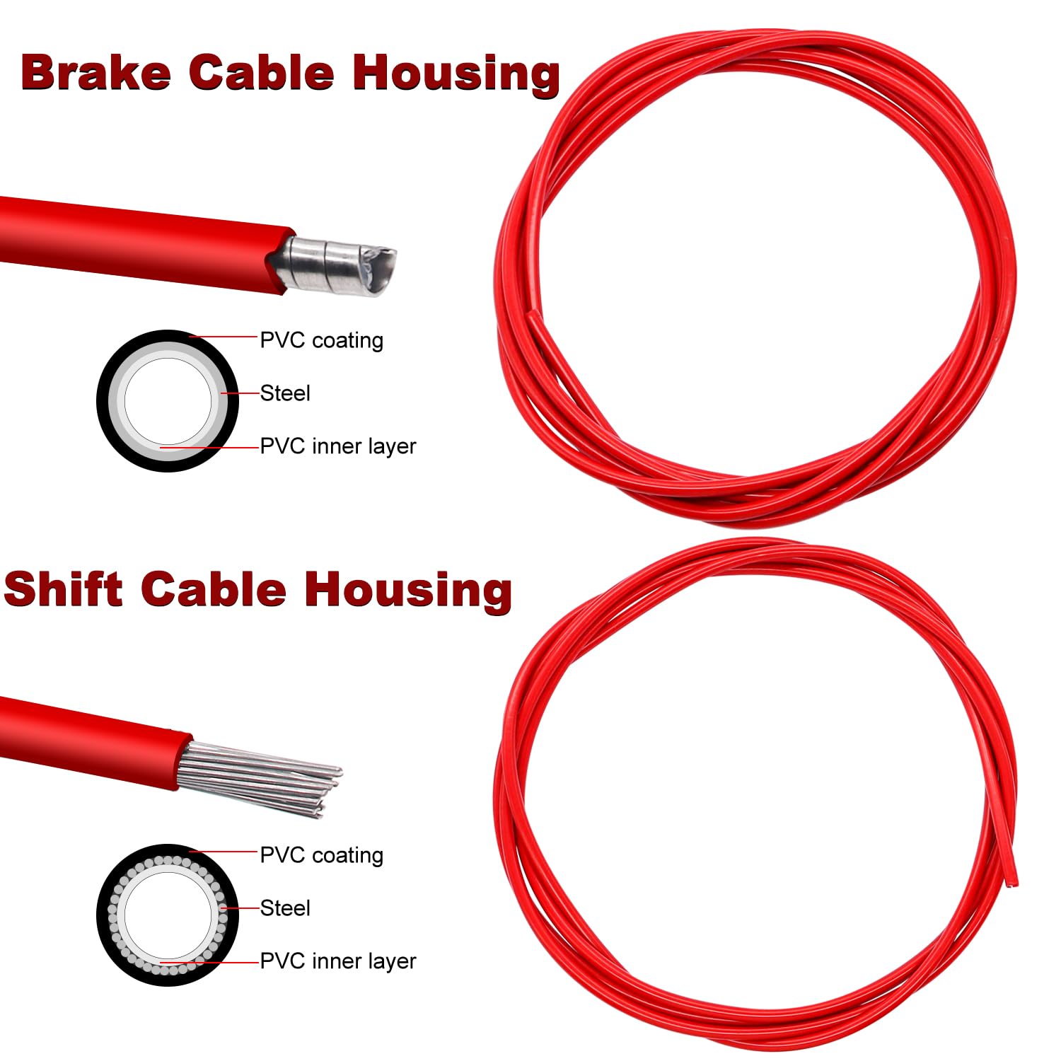 Snapklik.com : Weideer Universal Bicycle Brake Cable And Shift Cable ...