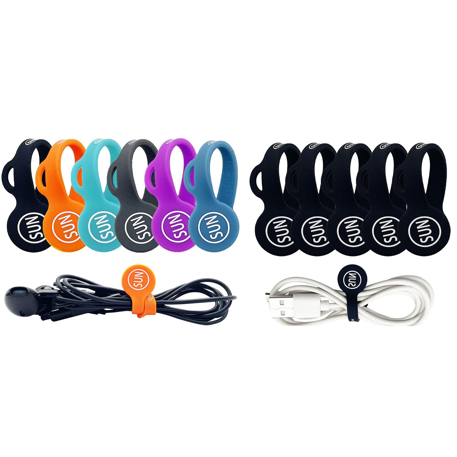 Amazon.com: SUNFICON 11 Pack Magnetic Cable Oragnizers Clips Pack ...