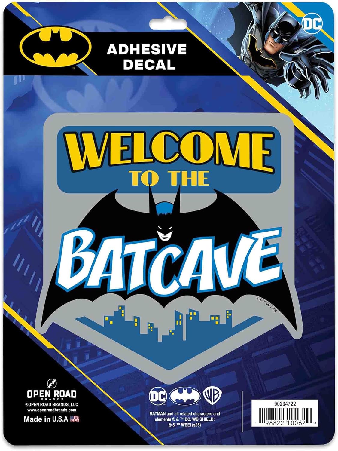 Amazon.com: DC Comics Batman Welcome to the Batcave Adhesive Vinyl ...