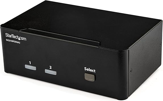 Amazon.com: StarTech.com 2-Port DisplayPort KVM Switch - Dual-Monitor ...