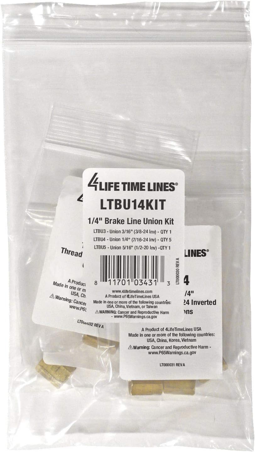 Amazon.com: 4LIFETIMELINES - 1/4" Brass Union Kit (Pack of 7), Long ...