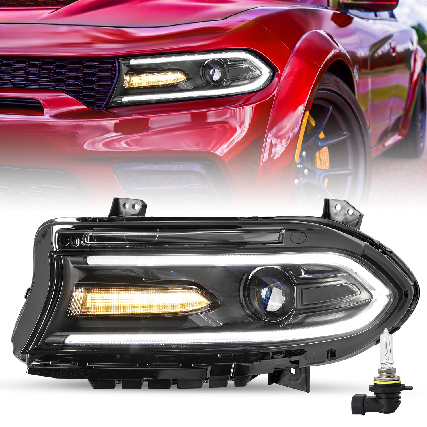 Amazon.com: SOCKIR Halogen Headlight Assembly Replacement for 15-22 ...