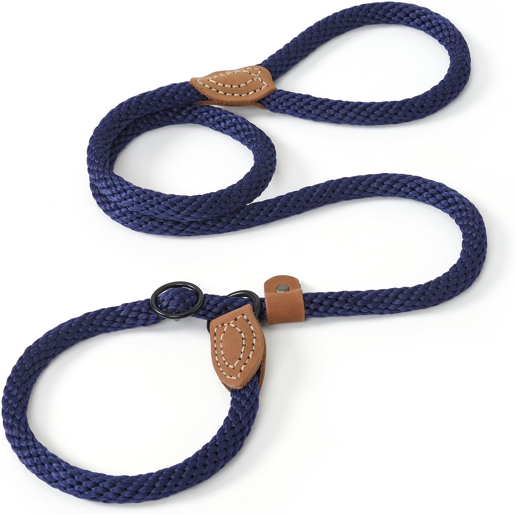 Amazon.com : RVT Pet Care Leather Dog K9 Training Leash in Brown 6 Foot ...