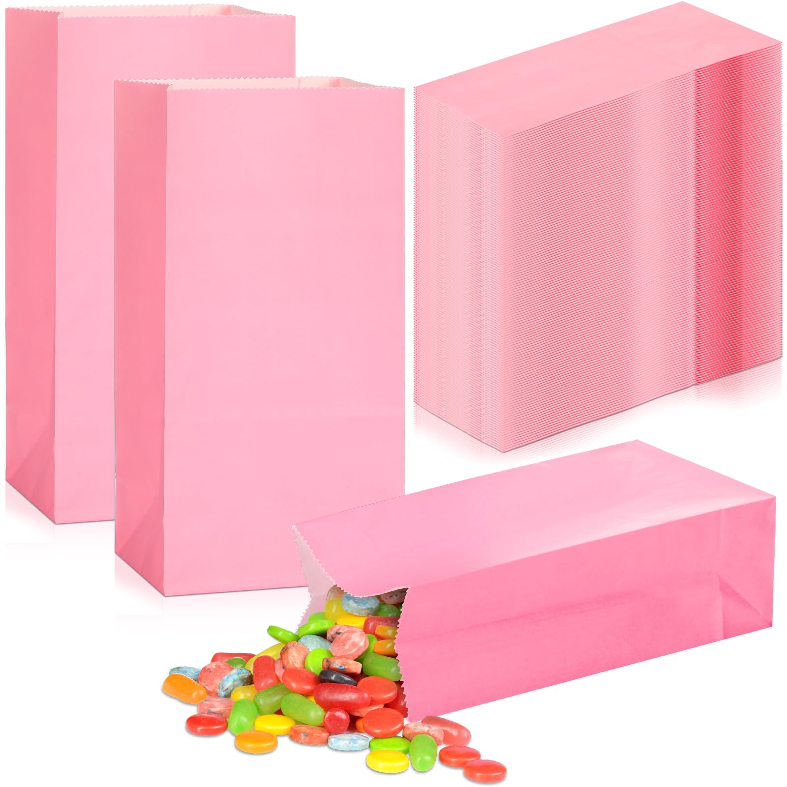 Amazon.com: 200 Pcs Mini Paper Bags, 1 LB Small Paper Treat Bags Kraft ...