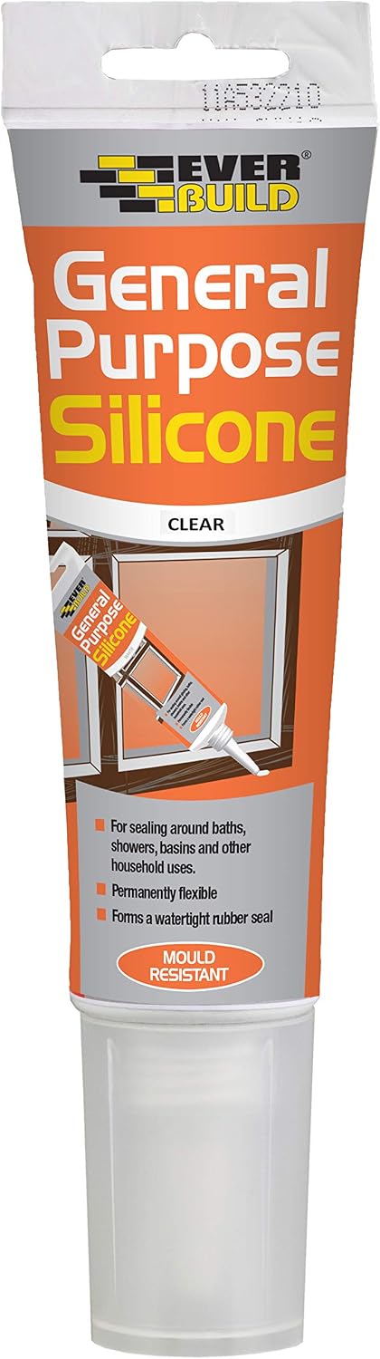 Everbuild General Purpose Silicone Sealant – Waterproof – Suitable for ...