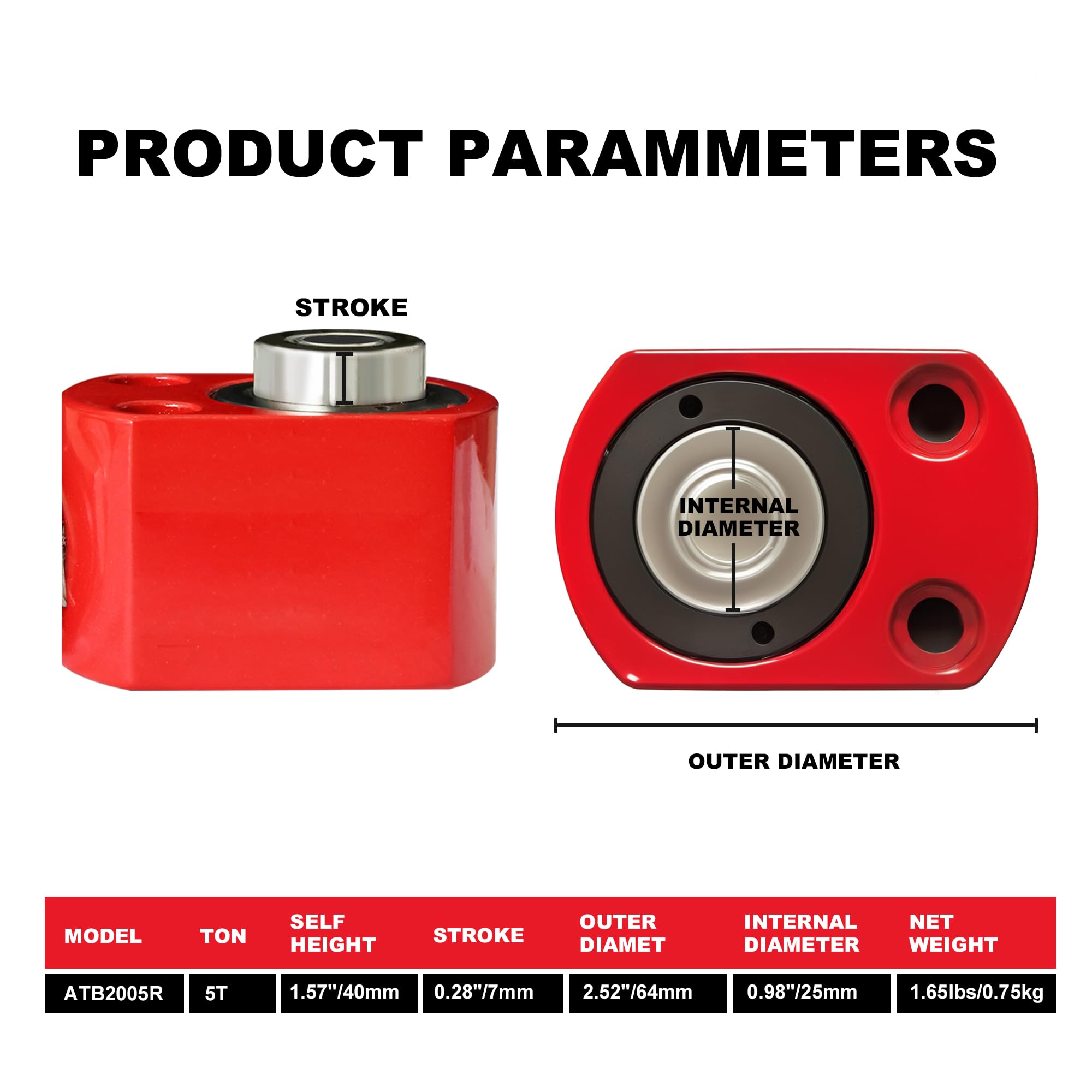 Snapklik.com : BIG RED ATRB2005R Torin Power Hydraulic Ram Cylinder ...