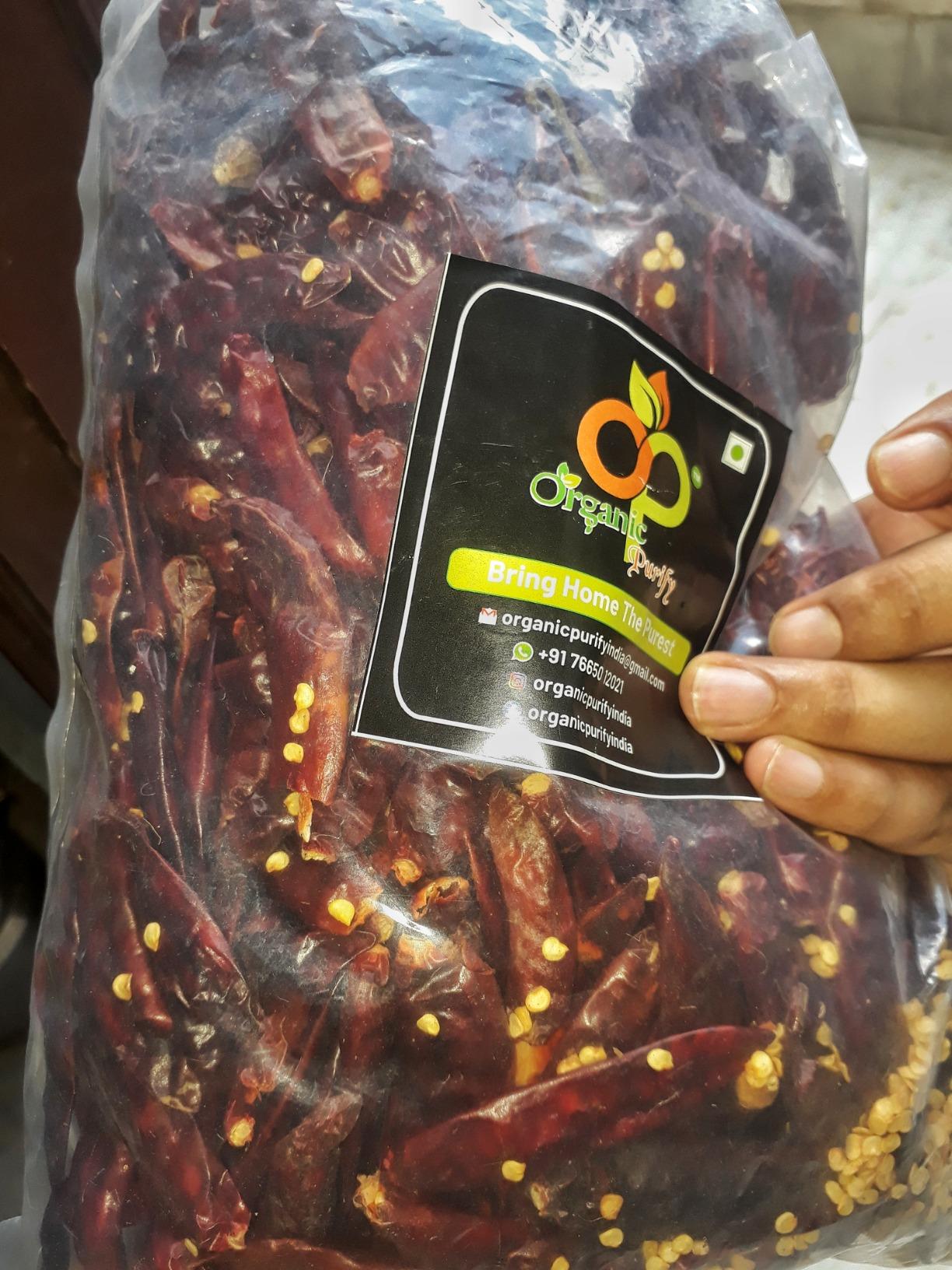 Organic Purify MATHANIA RED CHILLI (LAL MIRCH SABUT) STEMLESS 1800GM ...