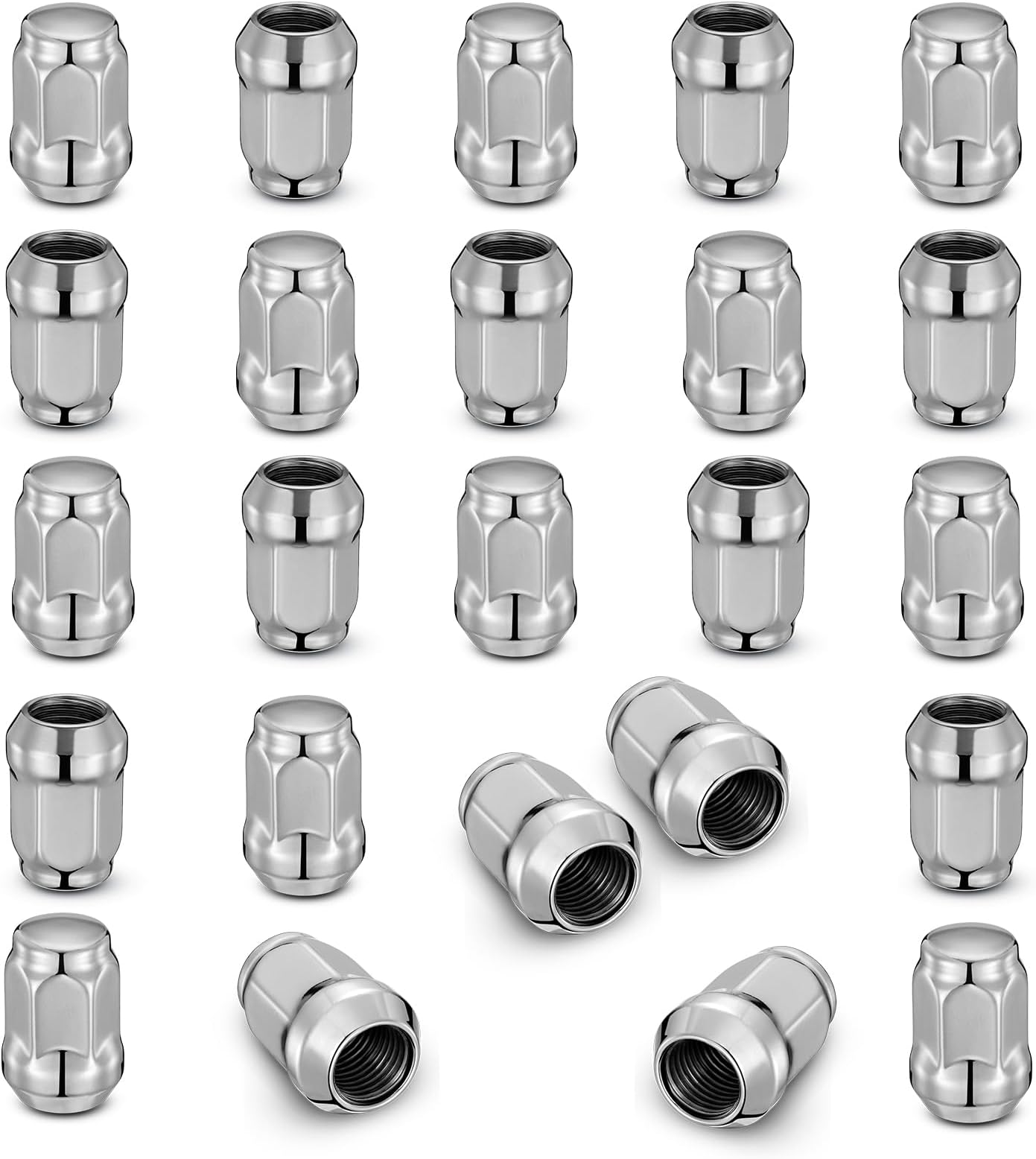 Amazon.com: Set of 4 12x1.5 Veritek Chrome Acorn Bulge Tuner Wheel ...