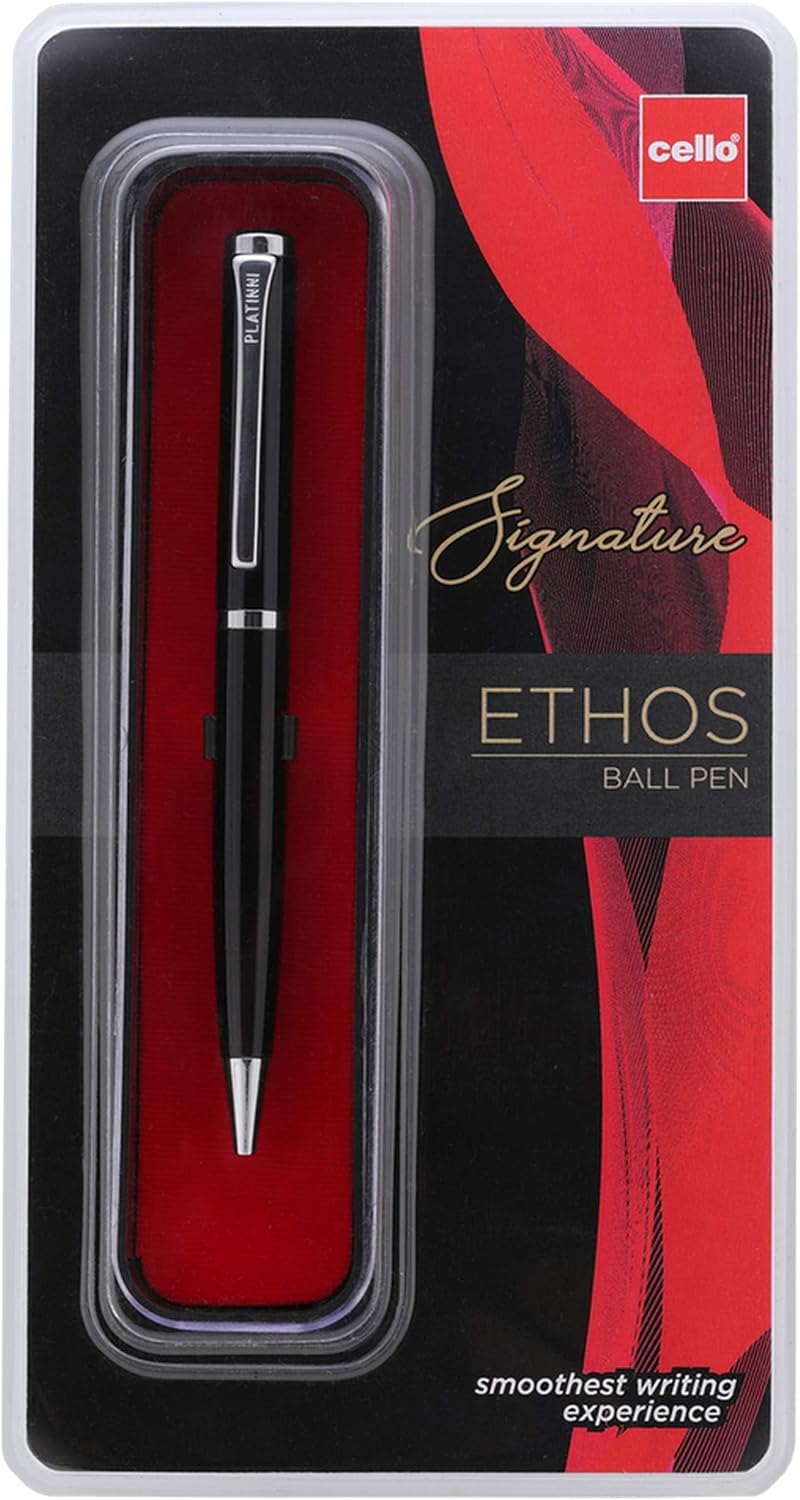Cello Signature Ethos Blue Ballpoint Pen, 150.0 mm x 300.0 mm x 50.0 mm ...