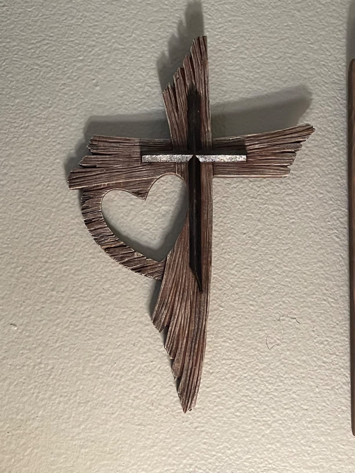 $4/mo - Finance Top Brass Rustic One Love Decorative Heart Wall Cross ...